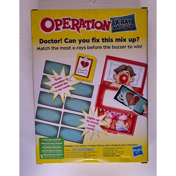 Hasbro | Games | Operation Xray Match Up Matching Game By Hasbro Gaming ...